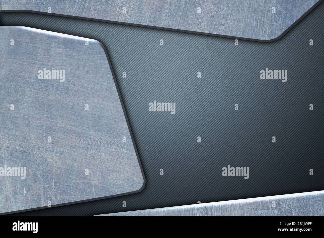 chrome metal and carbon fiber mesh. metal background and texture. 3d ...