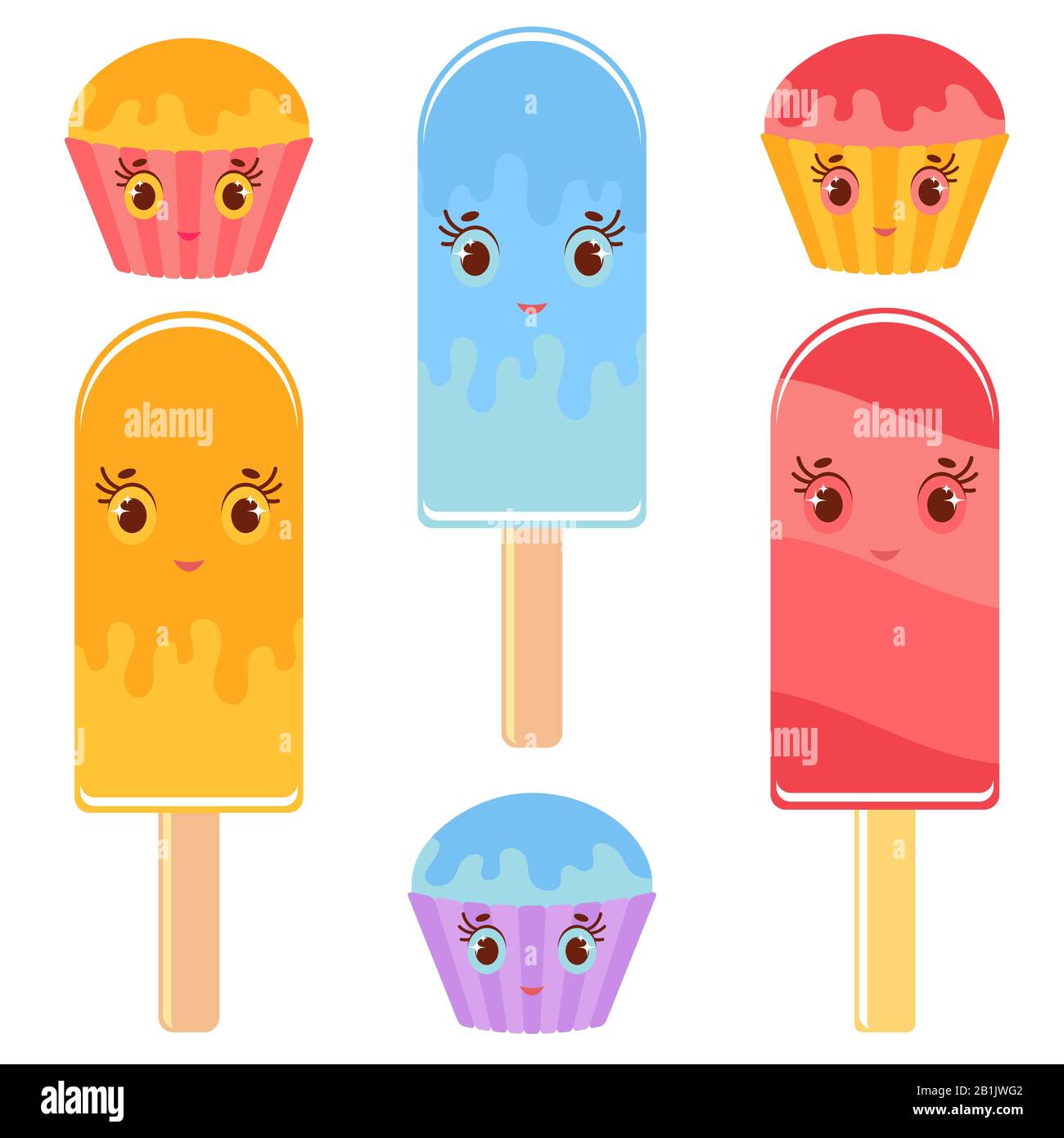 Orange cake cartoon character Cut Out Stock Images & Pictures - Alamy