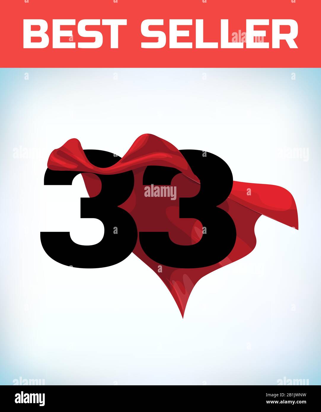Arabic number thirty three in the red cloak of the winner of the super ...