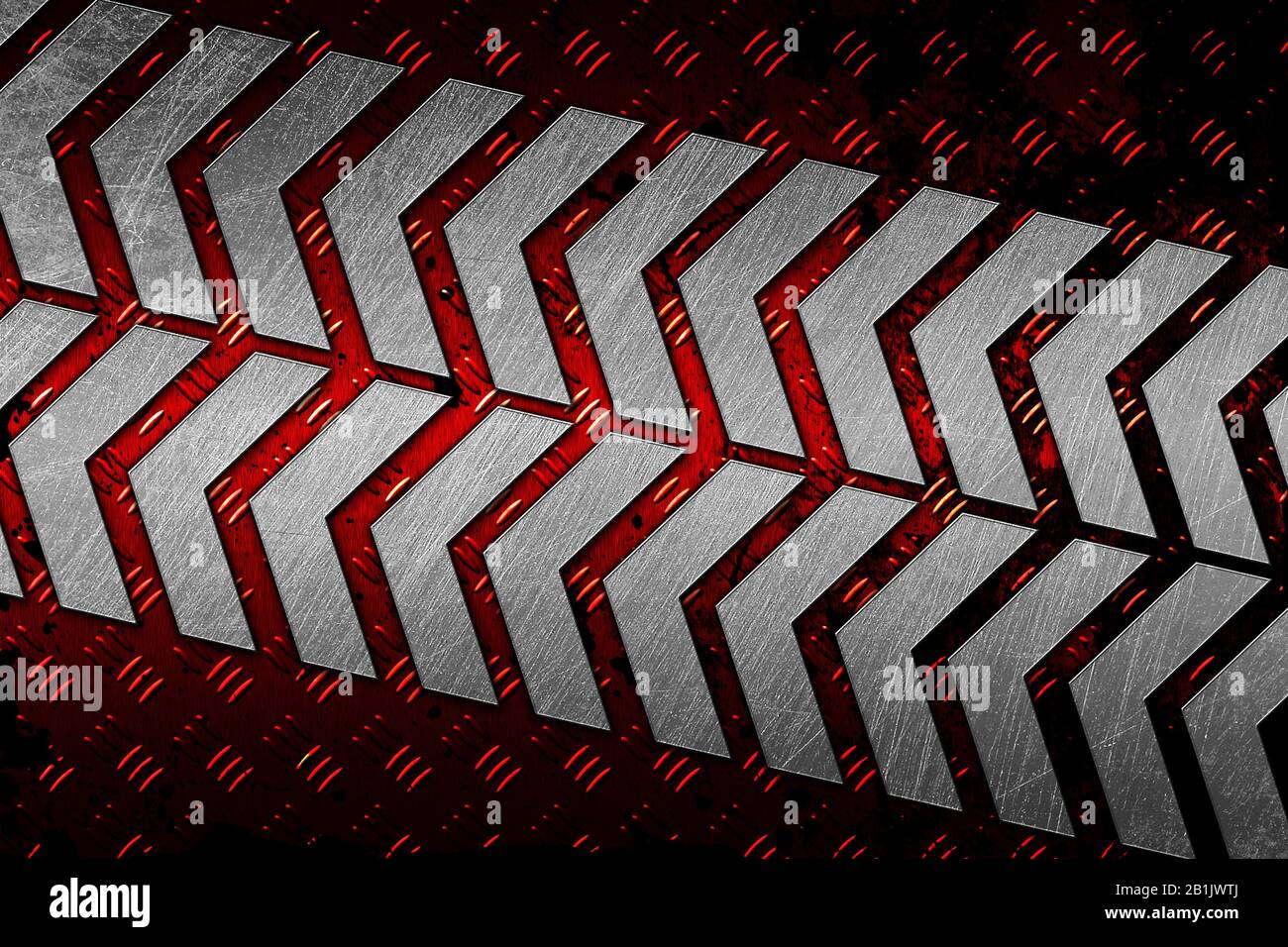 grunge gray sign and red metal background. pattern on metal plate ...