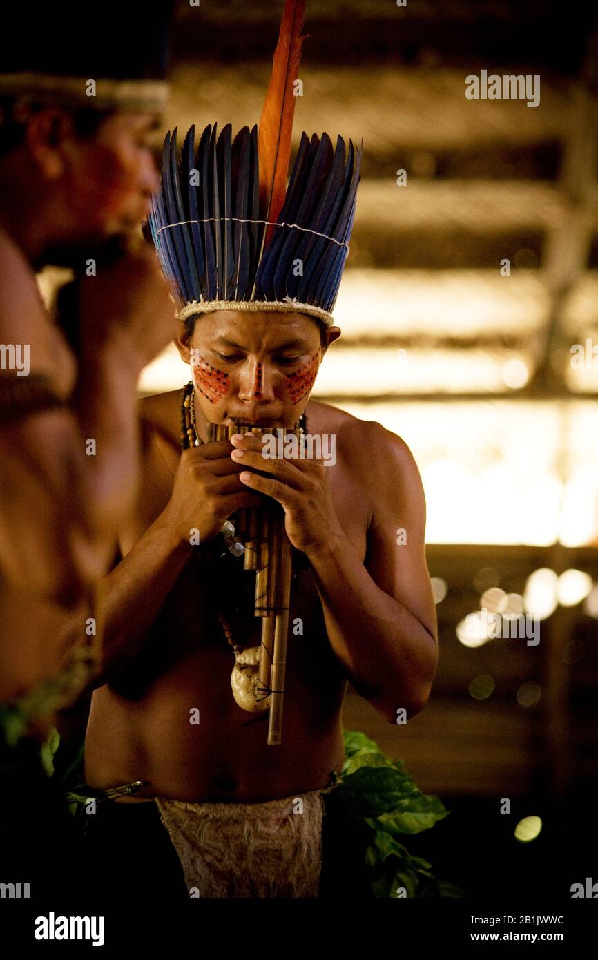 Indian, Indigenous dance, Dessano Tribe, Tupé Community, Manaus ...