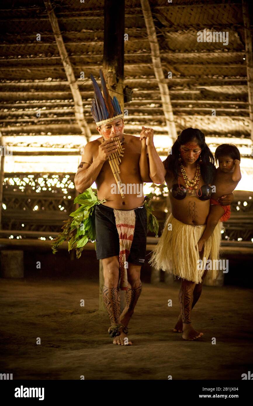 Indian, Indigenous dance, Dessano Tribe, Tupé Community, Manaus ...