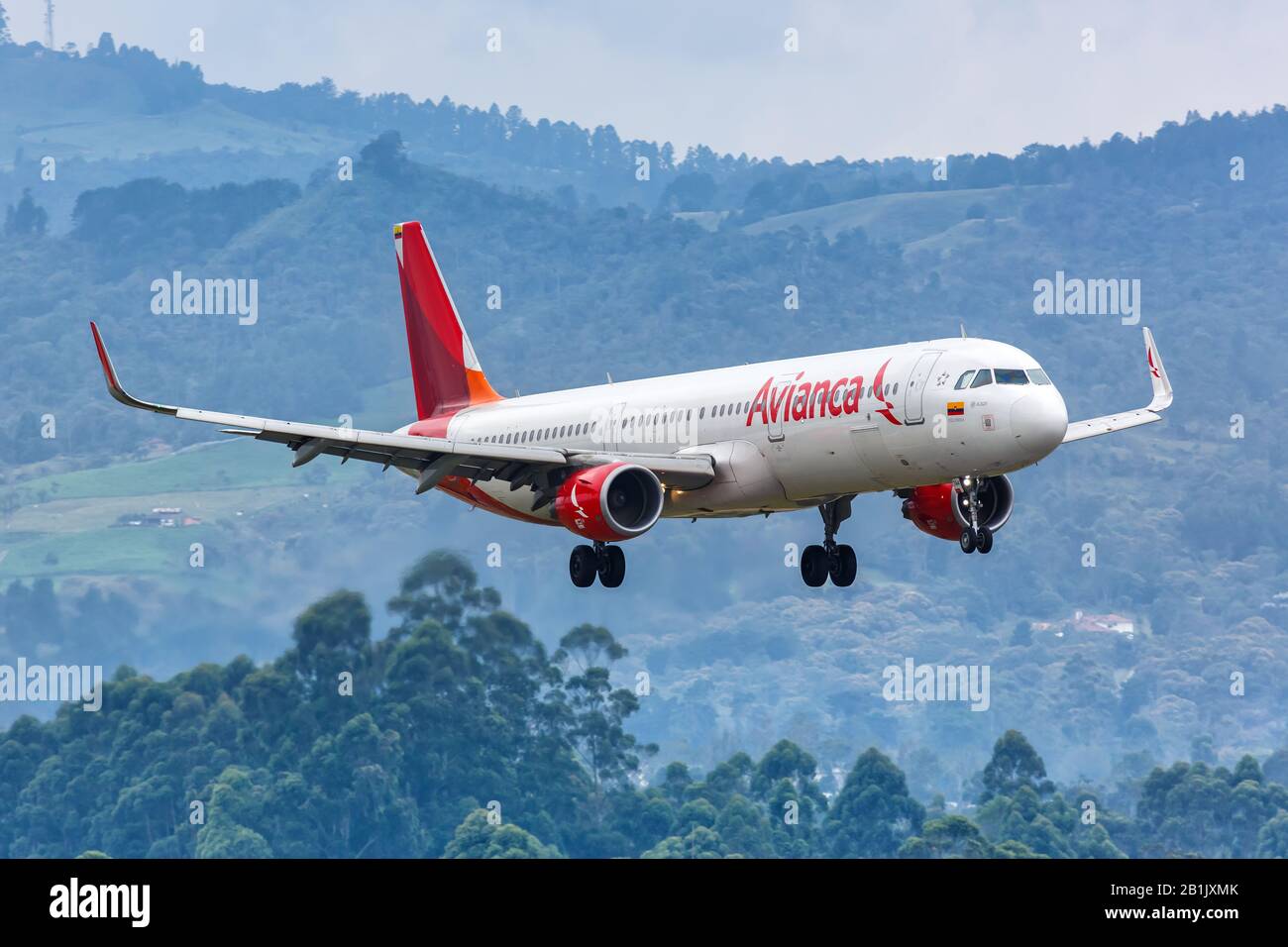 Medellin, Colombia – January 27, 2019: Avianca Airbus A321 airplane at ...