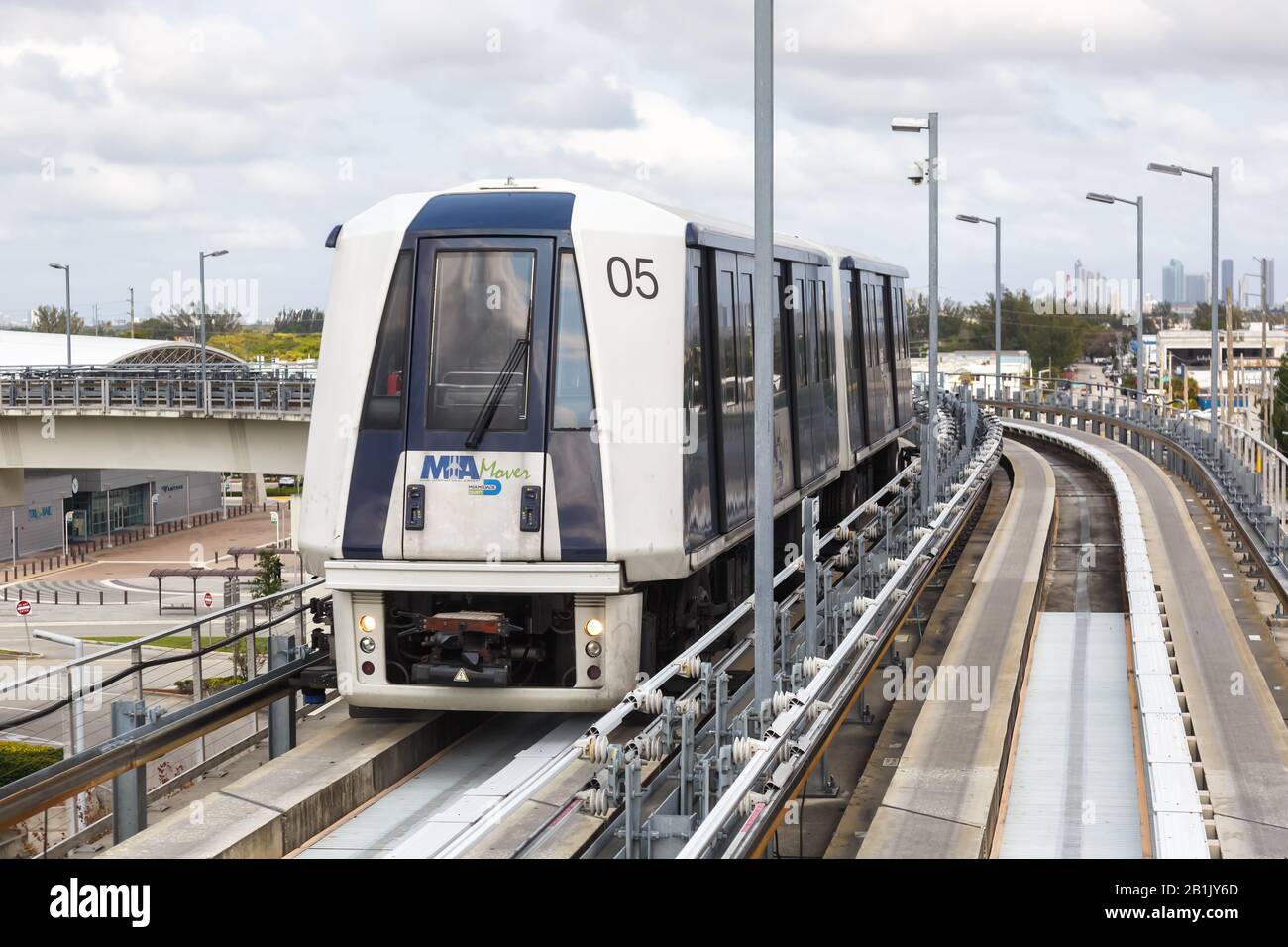 Miami, Florida – April 3, 2019: People Mover at Miami airport (MIA) in ...