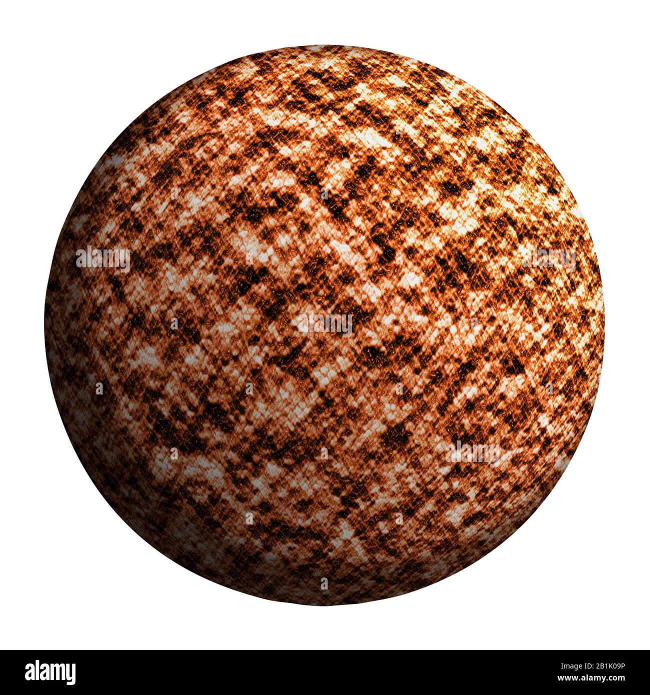 brown planet isolated and add clipping path. 3d illustration design ...