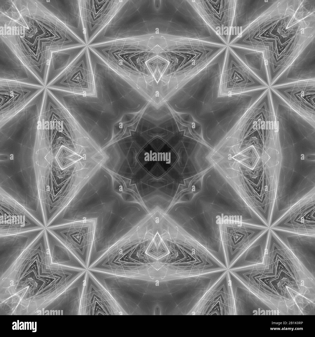 gray circular wave glow. kaleidoscope lighting effect. abstract ...