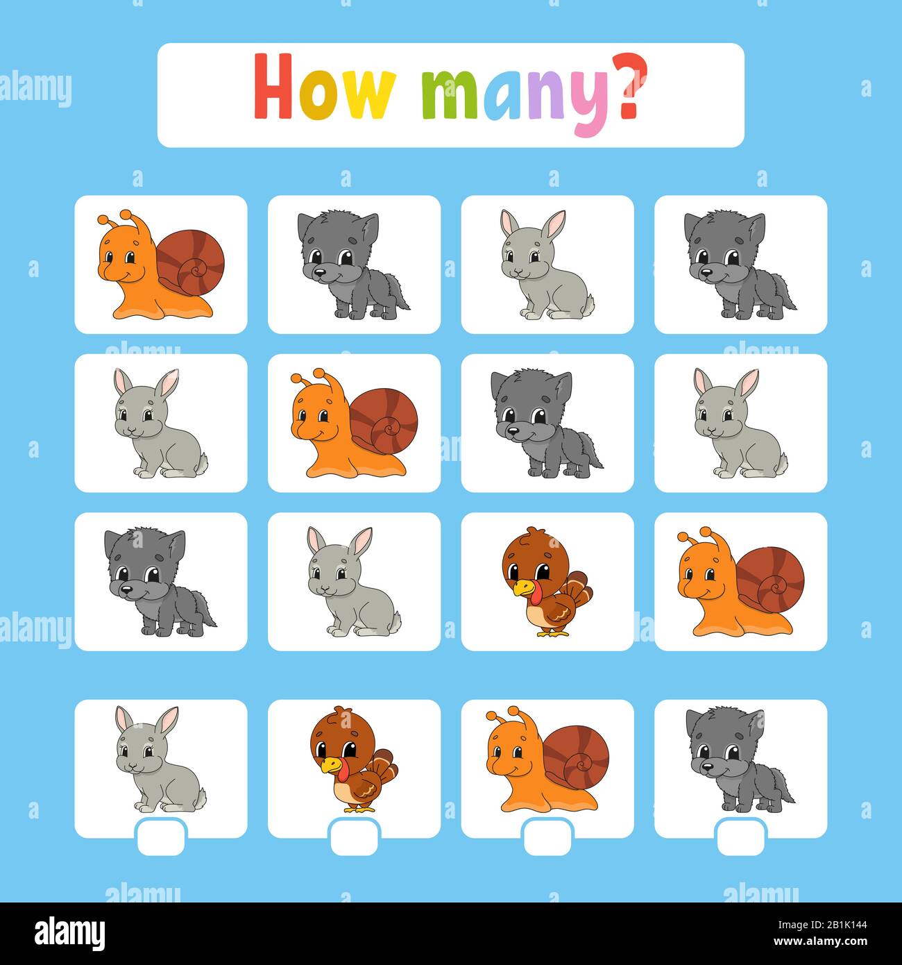 Counting game for children of preschool age. Learning mathematics. How ...
