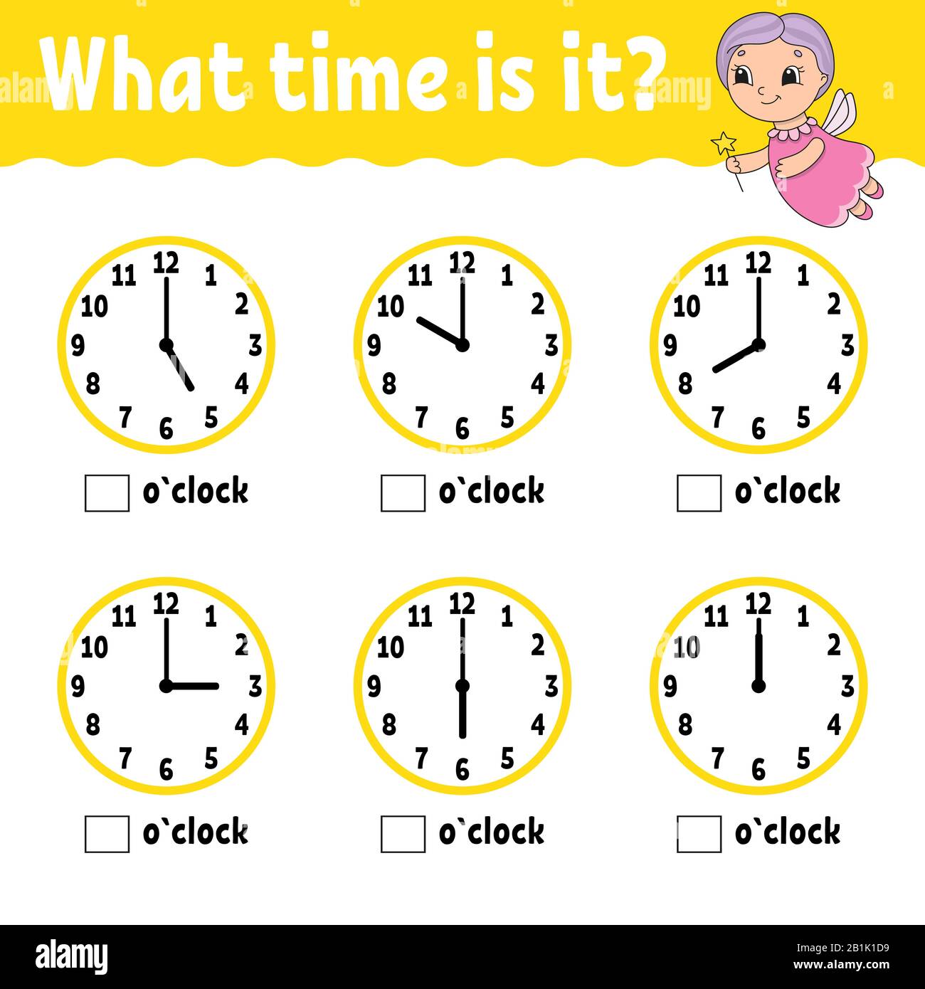 Learning time on the clock. Educational activity worksheet for kids and ...