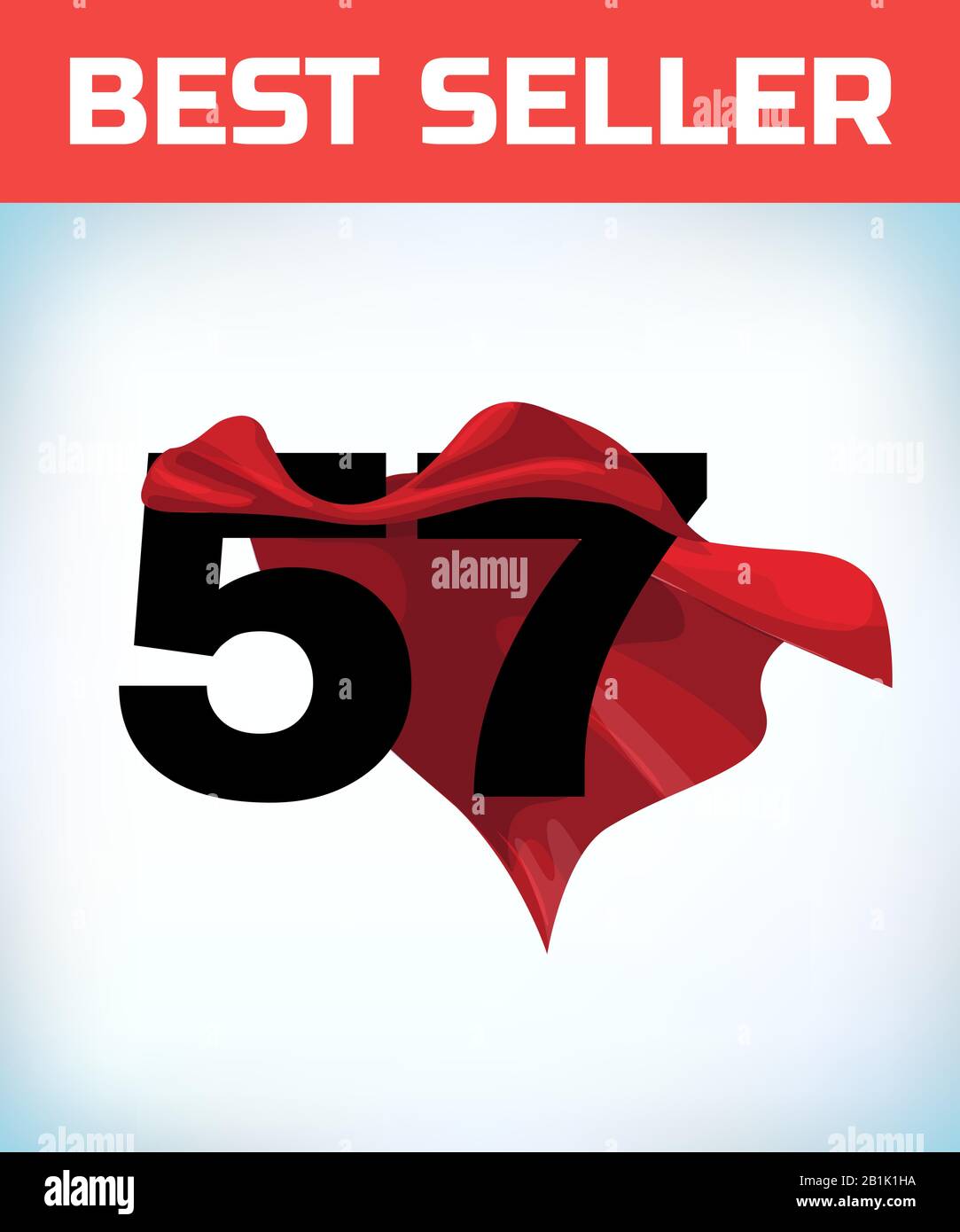 Arabic number fifty seven in the red cloak of the winner of the super ...