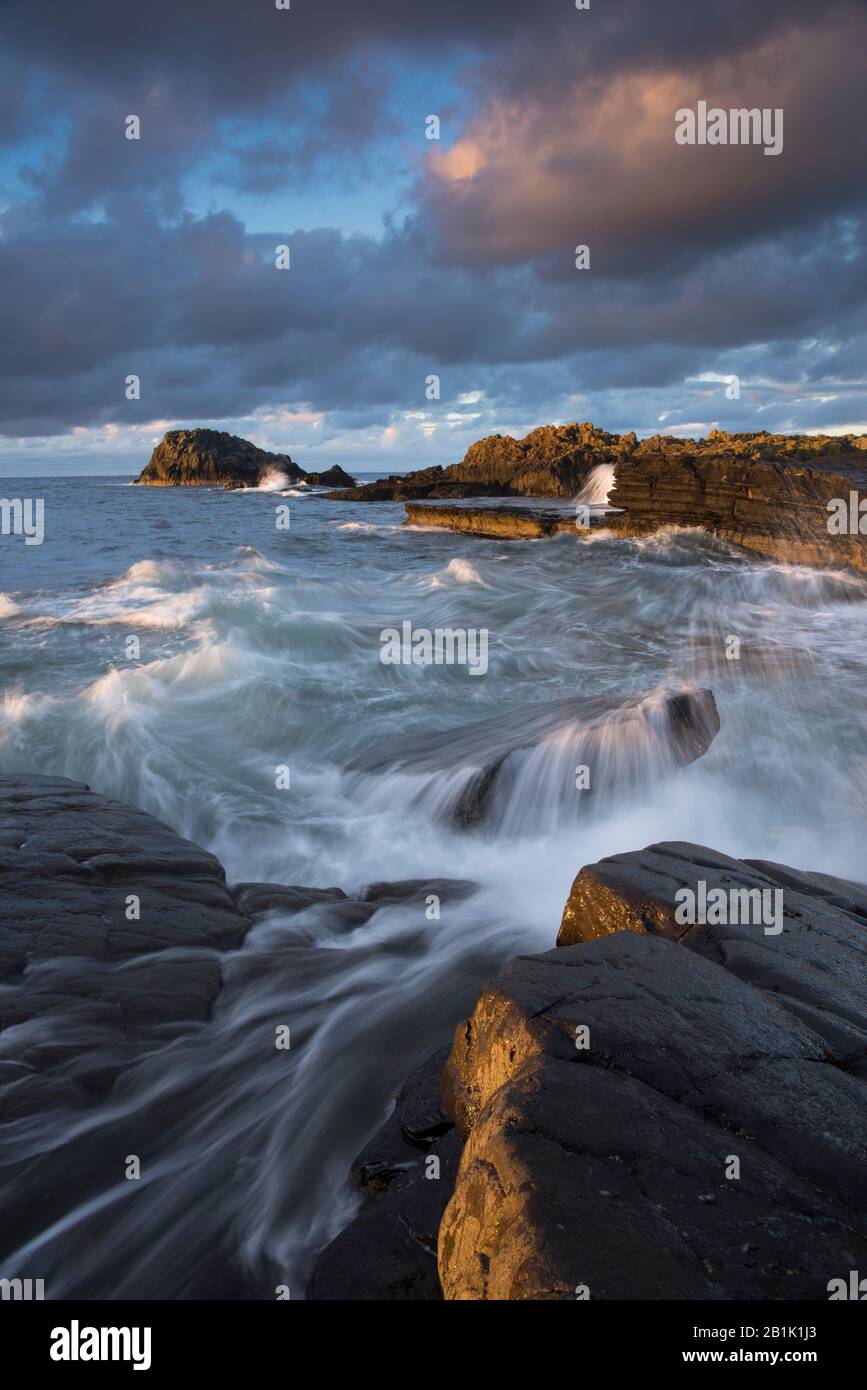 Dramatic coastal scenery and light on the Isle of Man, Irish Sea, UK ...