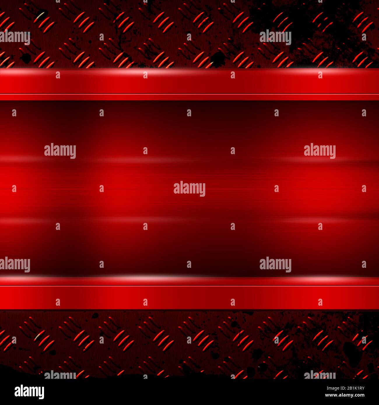 red metal plate on red metal plate for background and texture. 3d ...