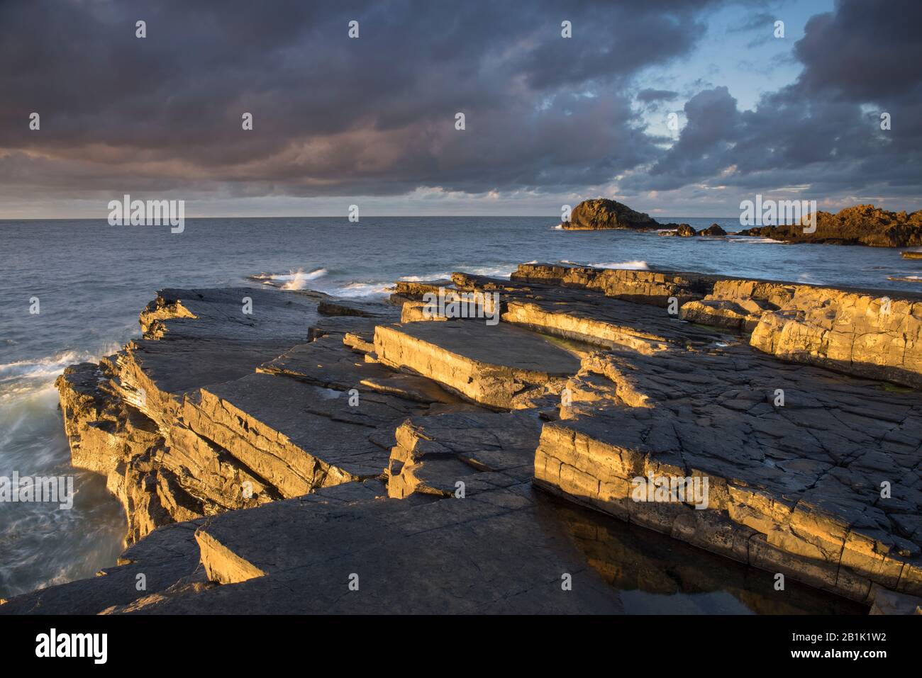 Dramatic coastal scenery and light on the Isle of Man, Irish Sea, UK ...
