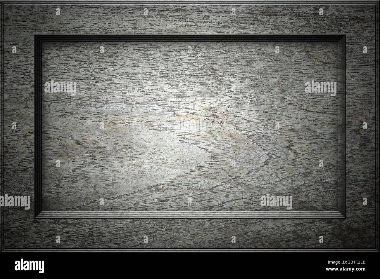 gray wood plate and frame for background and texture. 3d illustration ...