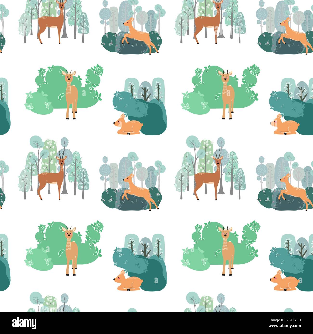 Cute doe roe cartoon character hi-res stock photography and images - Alamy