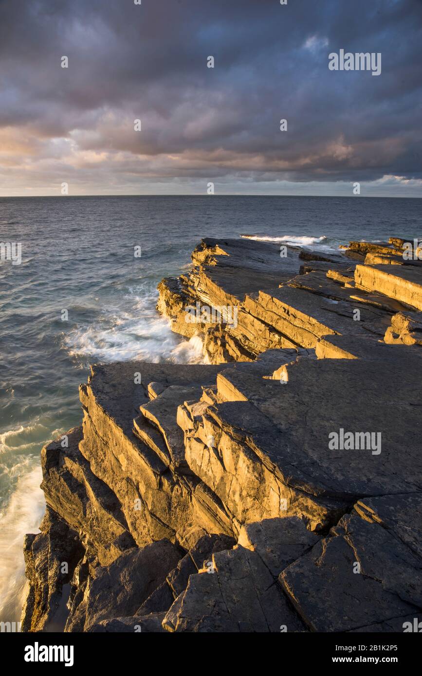 Dramatic coastal scenery and light on the Isle of Man, Irish Sea, UK ...