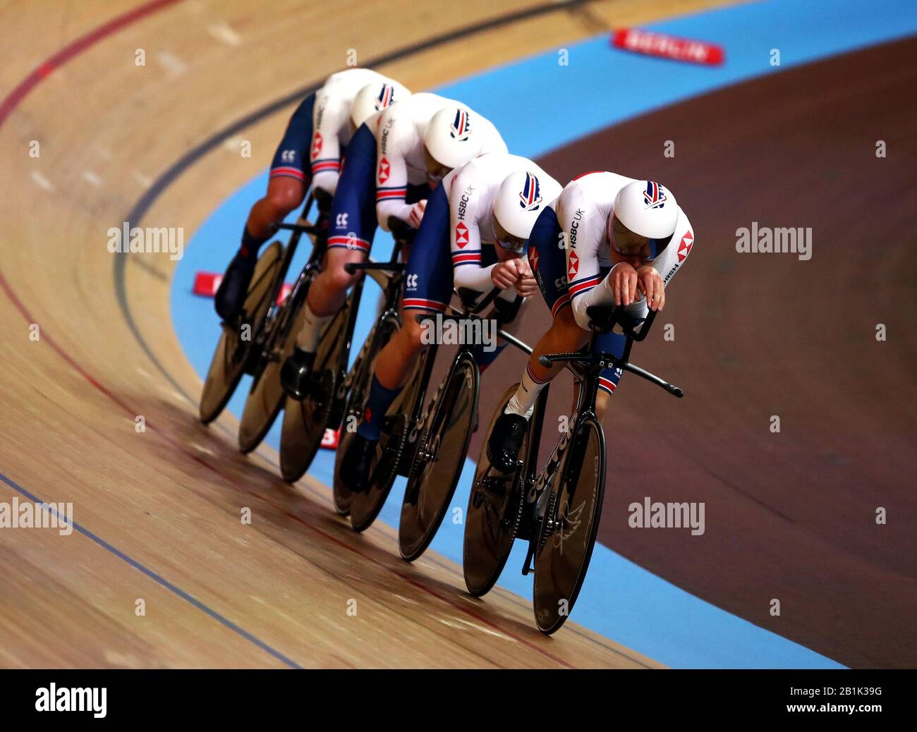 Great Britain's Charlie Tanfield leads his team in the Men's Team ...