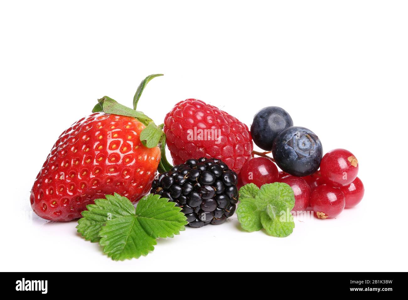 red berries on white background Stock Photo - Alamy