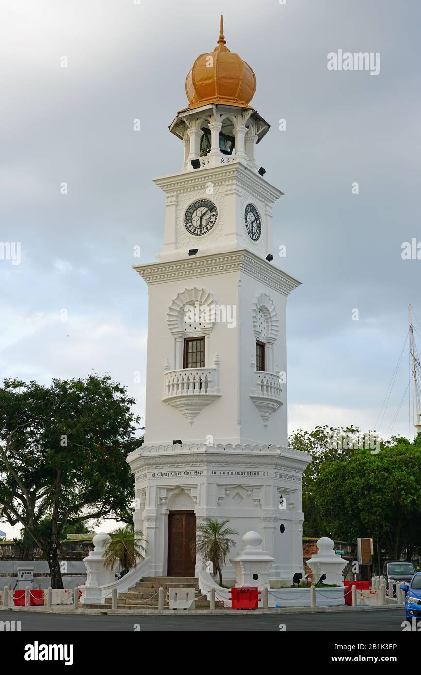 GEORGE TOWN, PENANG, MALAYSIA -8 DEC 2019- View of the landmark Jubilee ...