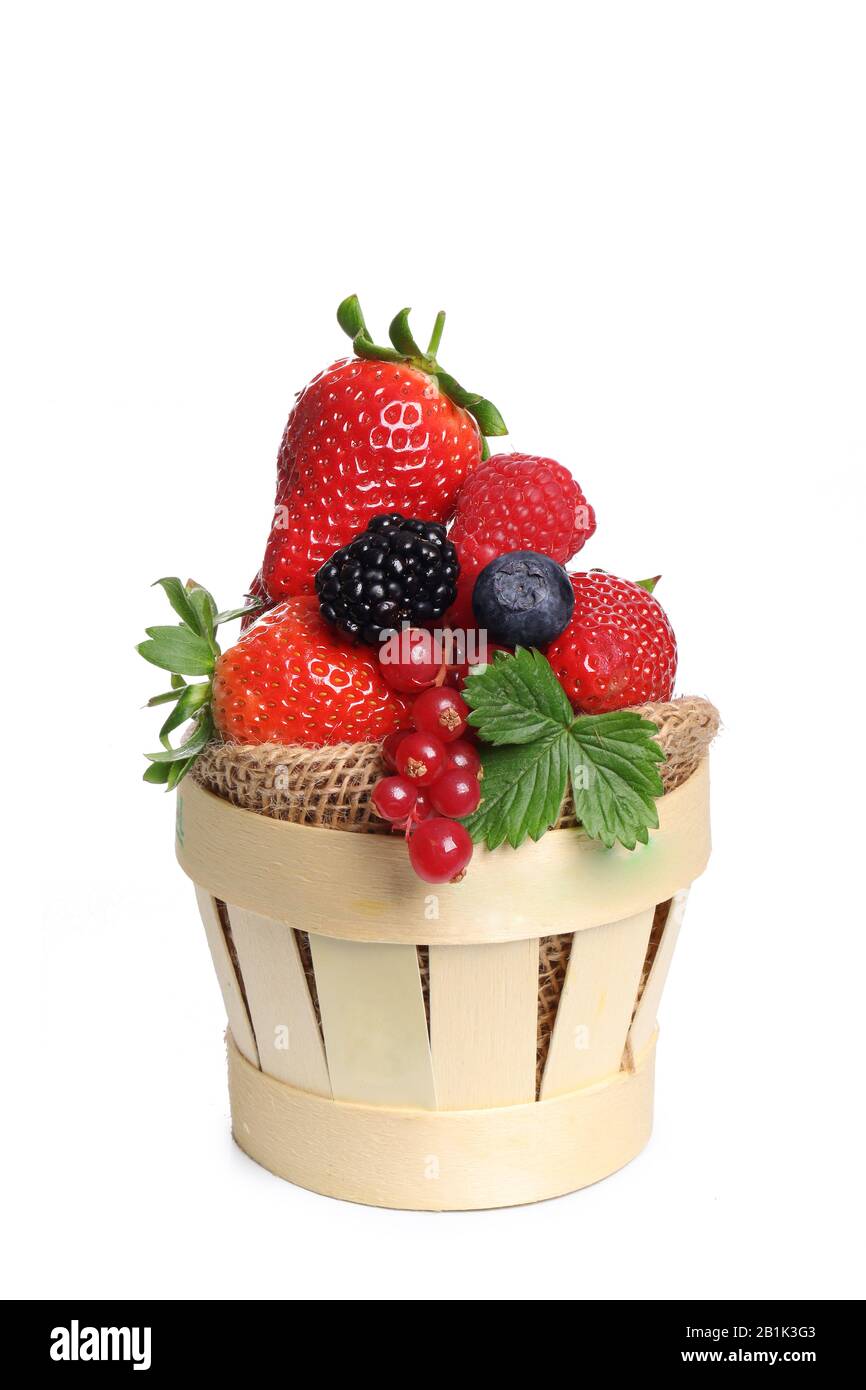 red berries on white background Stock Photo - Alamy