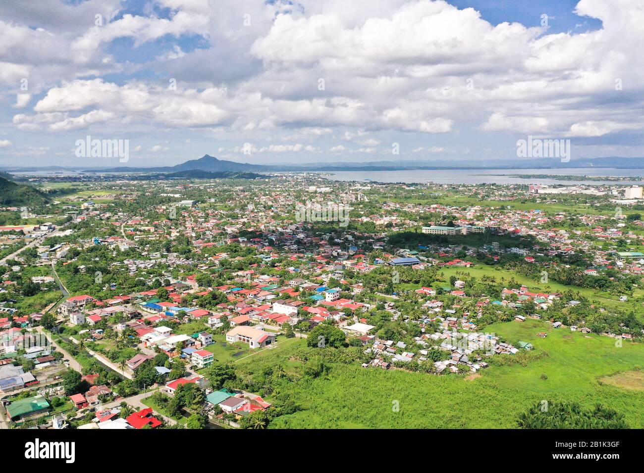 Tacloban city, Leyte island, Philippines. Tropical landscape with ...