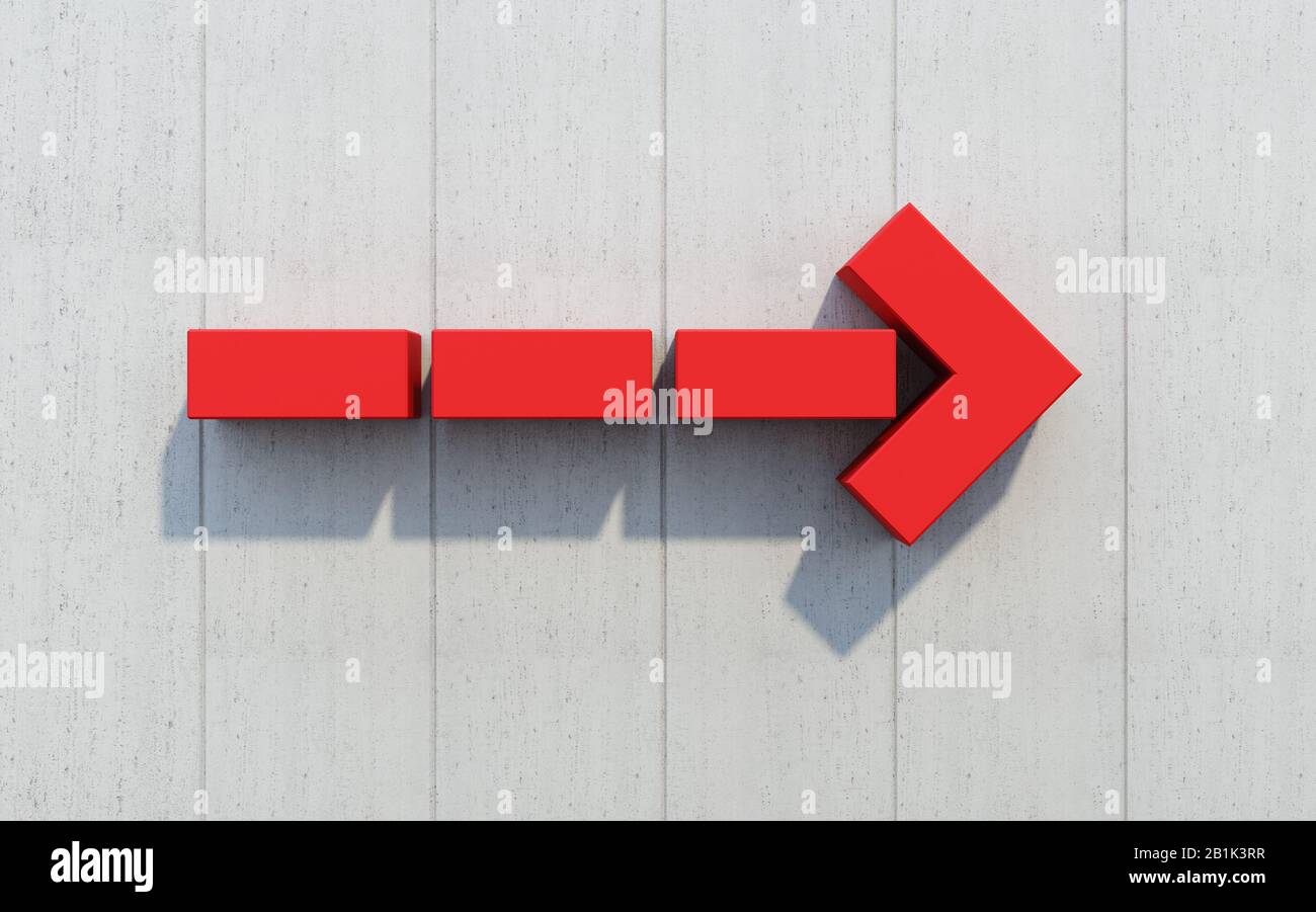 red arrow show direction Stock Photo - Alamy