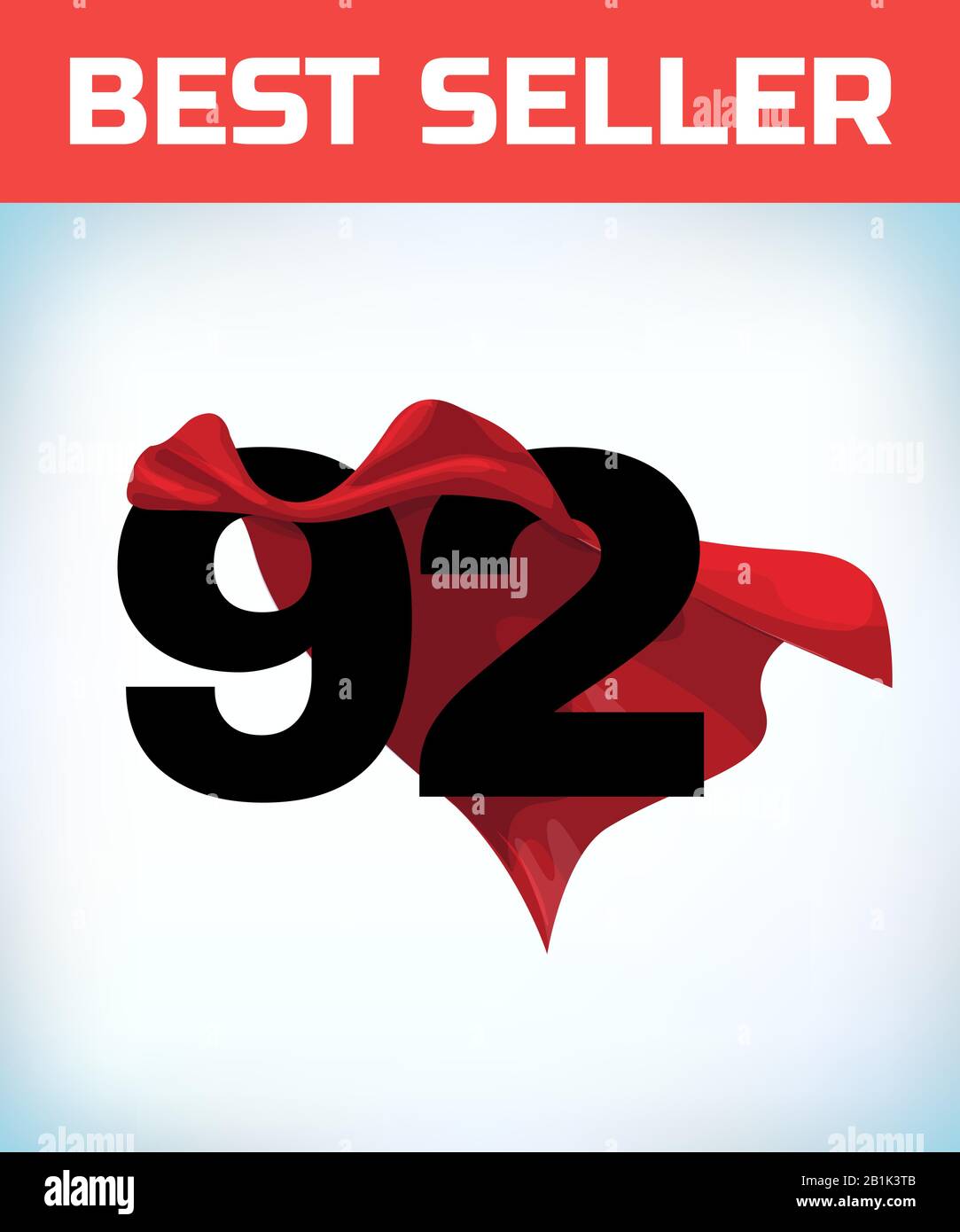 Arabic number ninety two in the red cloak of the winner of the super ...