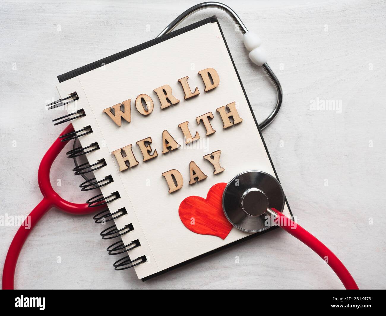 WORLD HEALTH DAY. Greeting card. Isolated background Stock Photo - Alamy