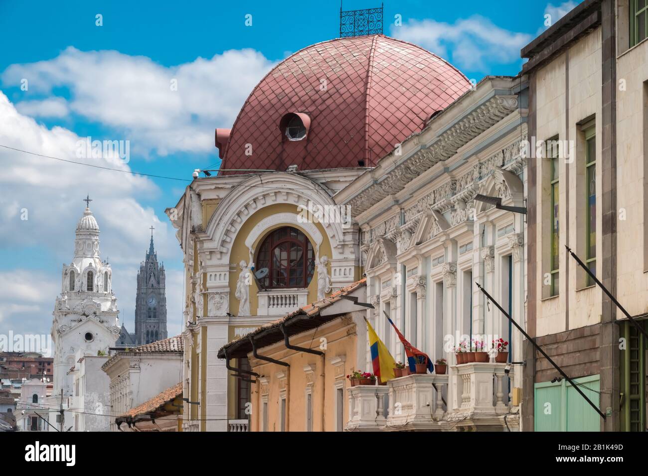 The historical center of Quito, founded in the 16th century on the ...
