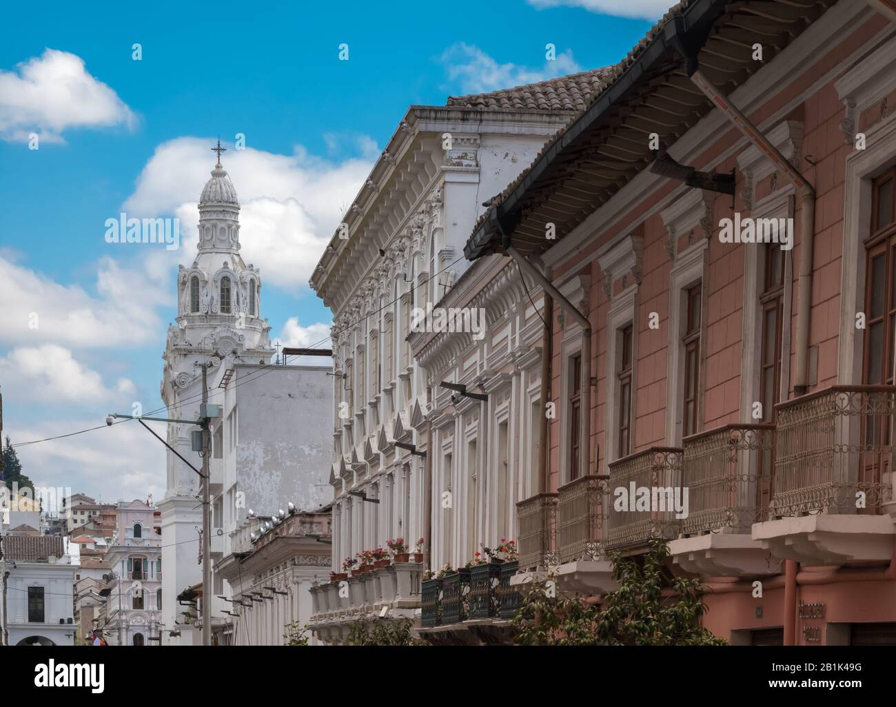 The historical center of Quito, founded in the 16th century on the ...