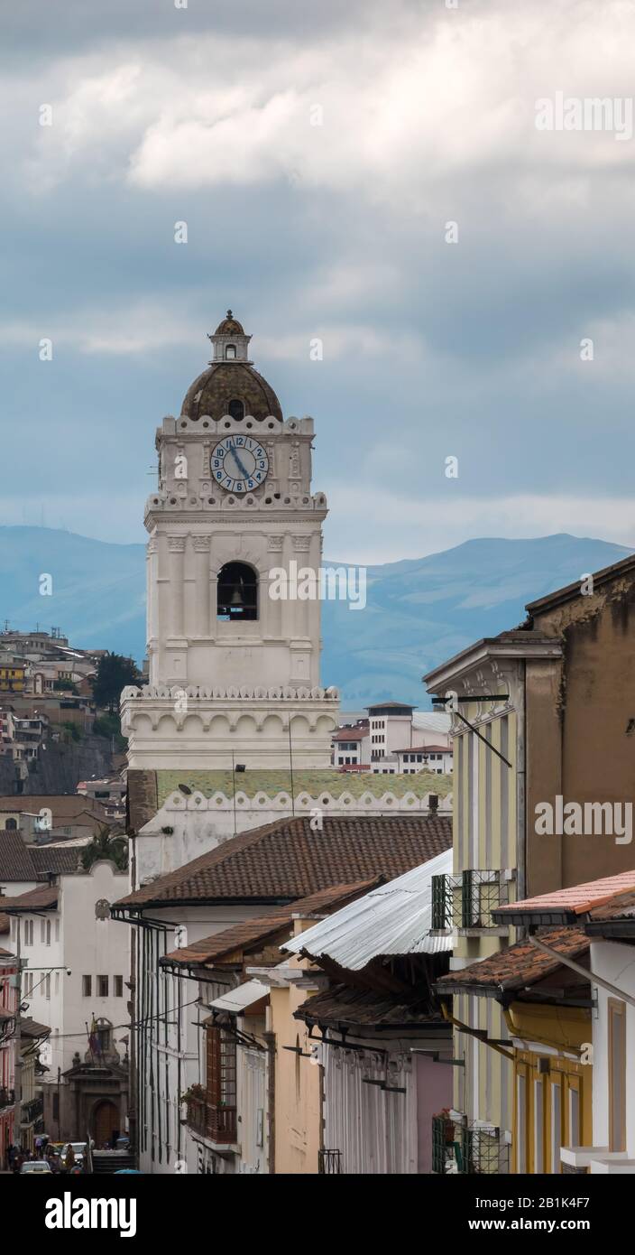 The historical center of Quito, founded in the 16th century on the ...