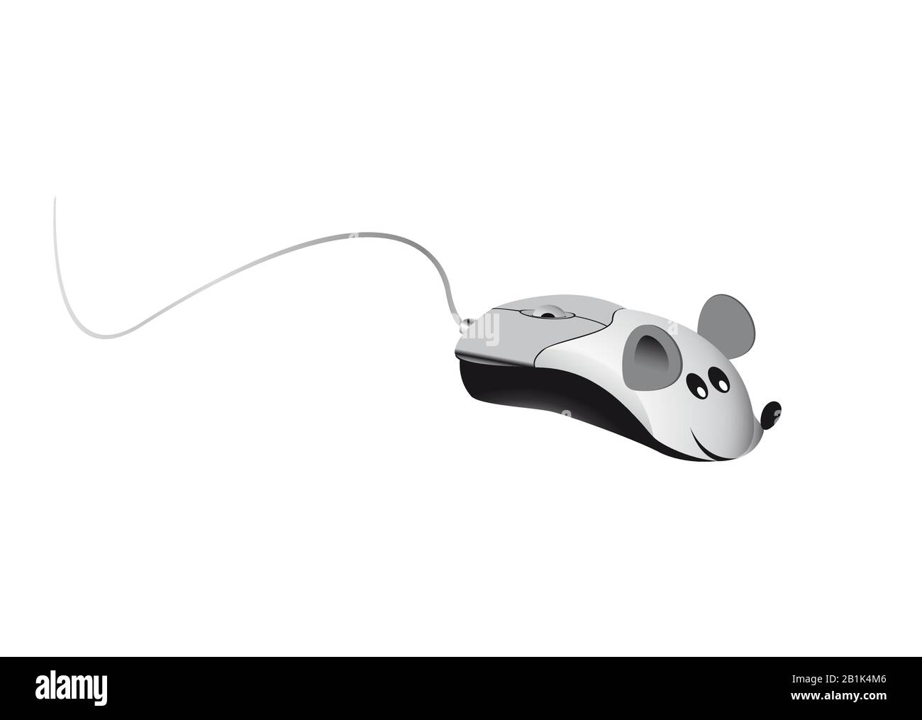 Computer mouse, living mouse aligoria. Isolated. White background ...