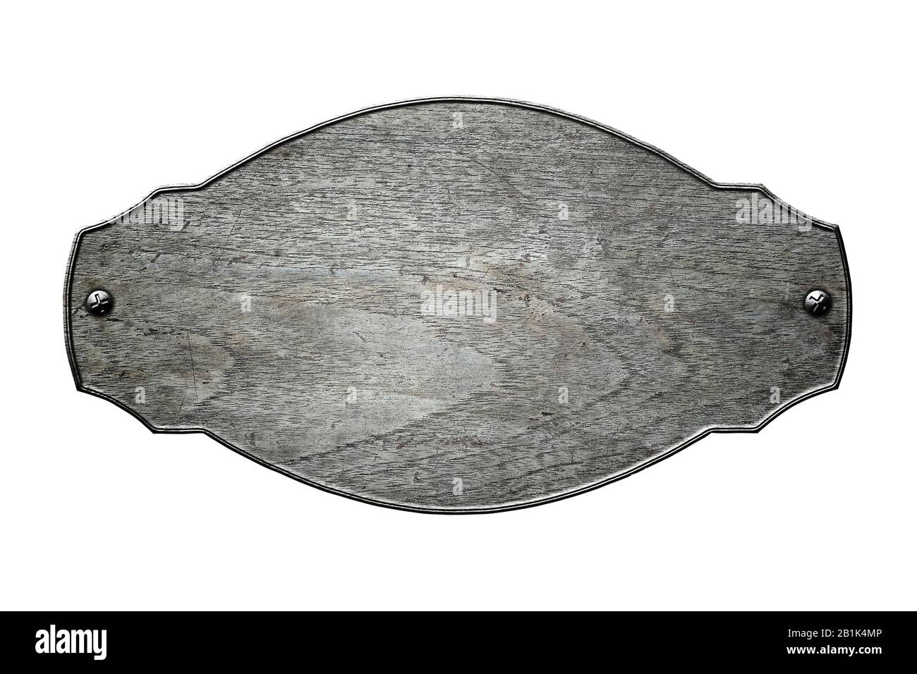 old wooden sign board on isolated white background. western style. 3d ...