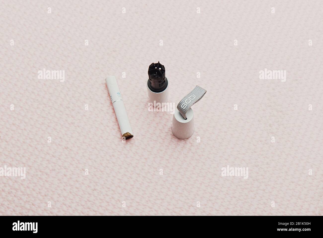 Kaunas, Lithuania - February 26, 2020: smoked used HEETS sticks for ...