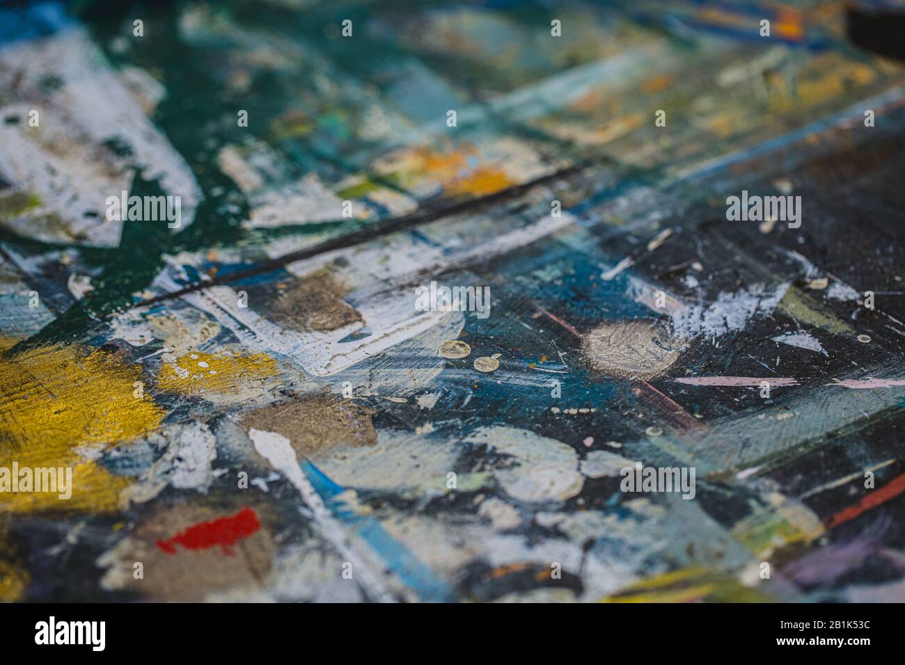 blue color plate for painting suitable as background Stock Photo - Alamy