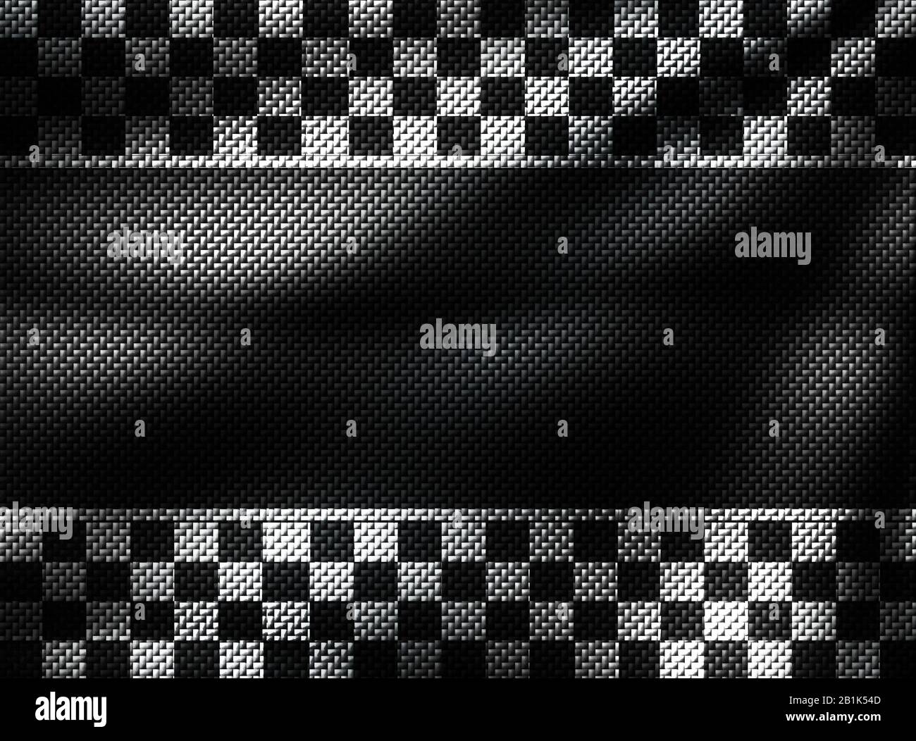 white and black carbon fiber background. checkered pattern. 3d ...