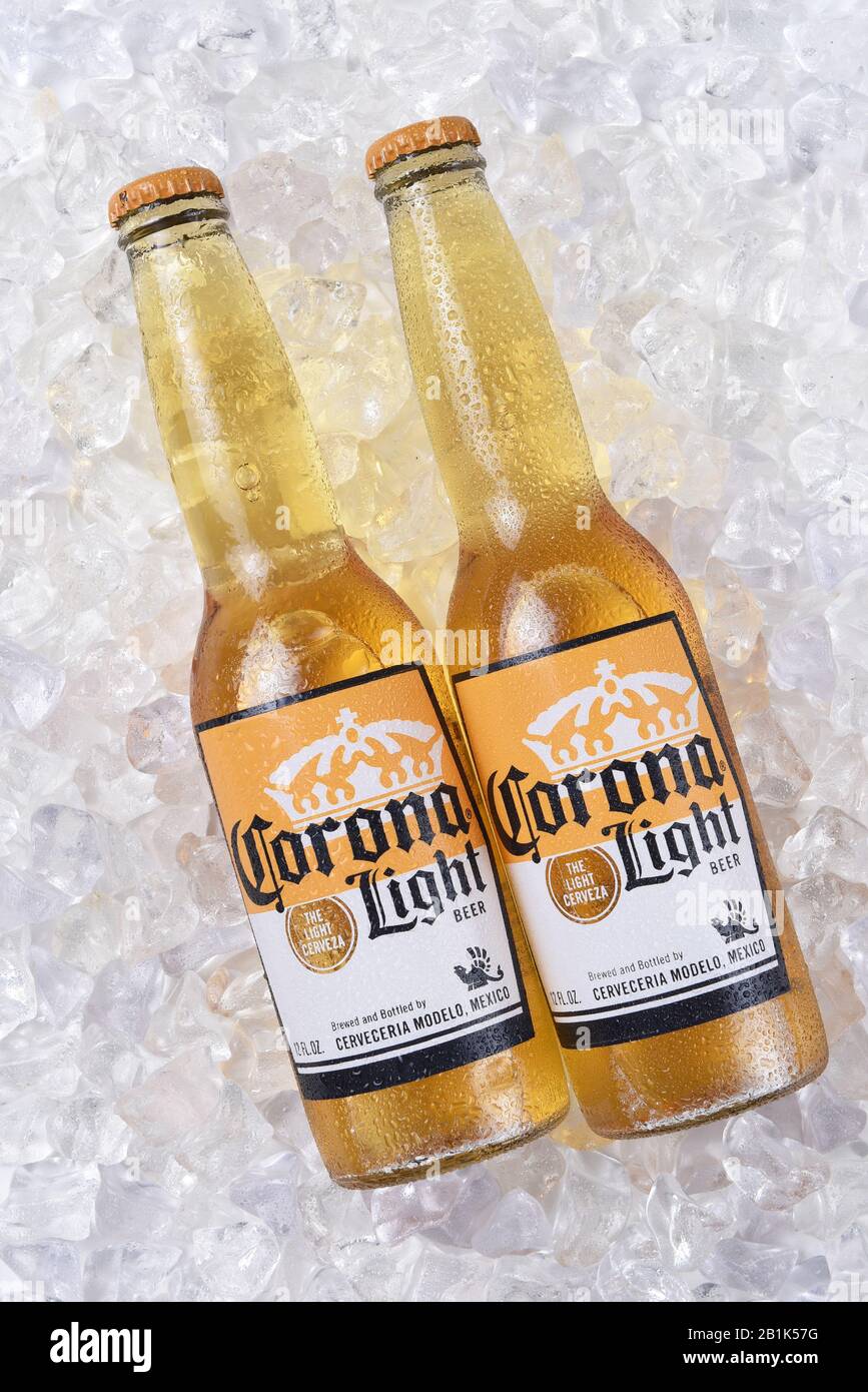 IRVINE, CALIFORNIA - DECEMBER 15, 2017: Two bottles of Corona Extra ...