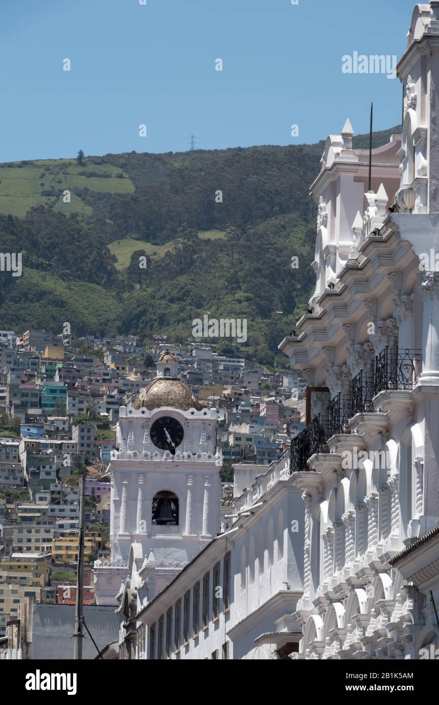 The historical center of Quito, founded in the 16th century on the ...