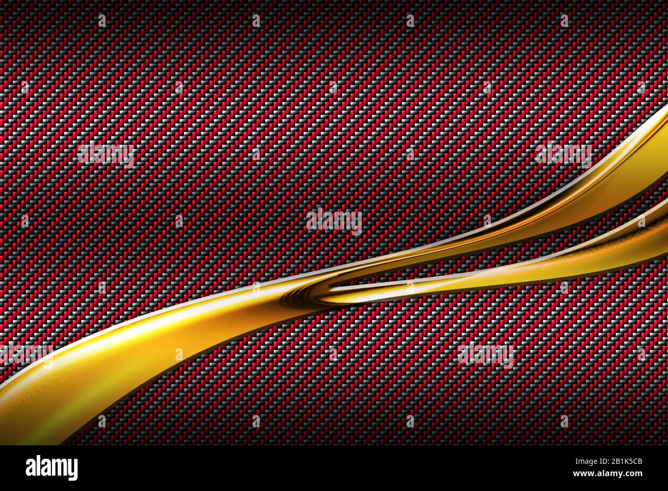 red carbon fiber and curve chromium frame. metal background and texture ...