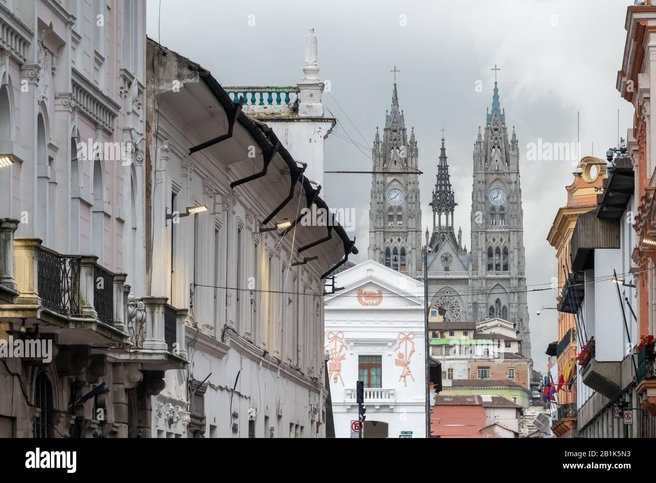 The historical center of Quito, founded in the 16th century on the ...