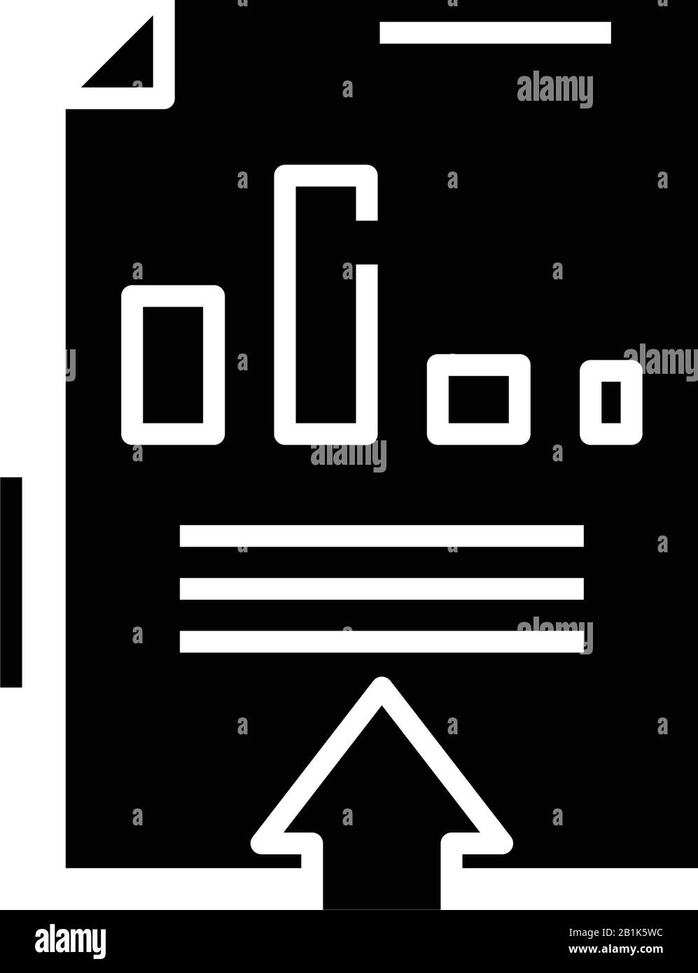 Chart black icon, concept illustration, vector flat symbol, glyph sign ...