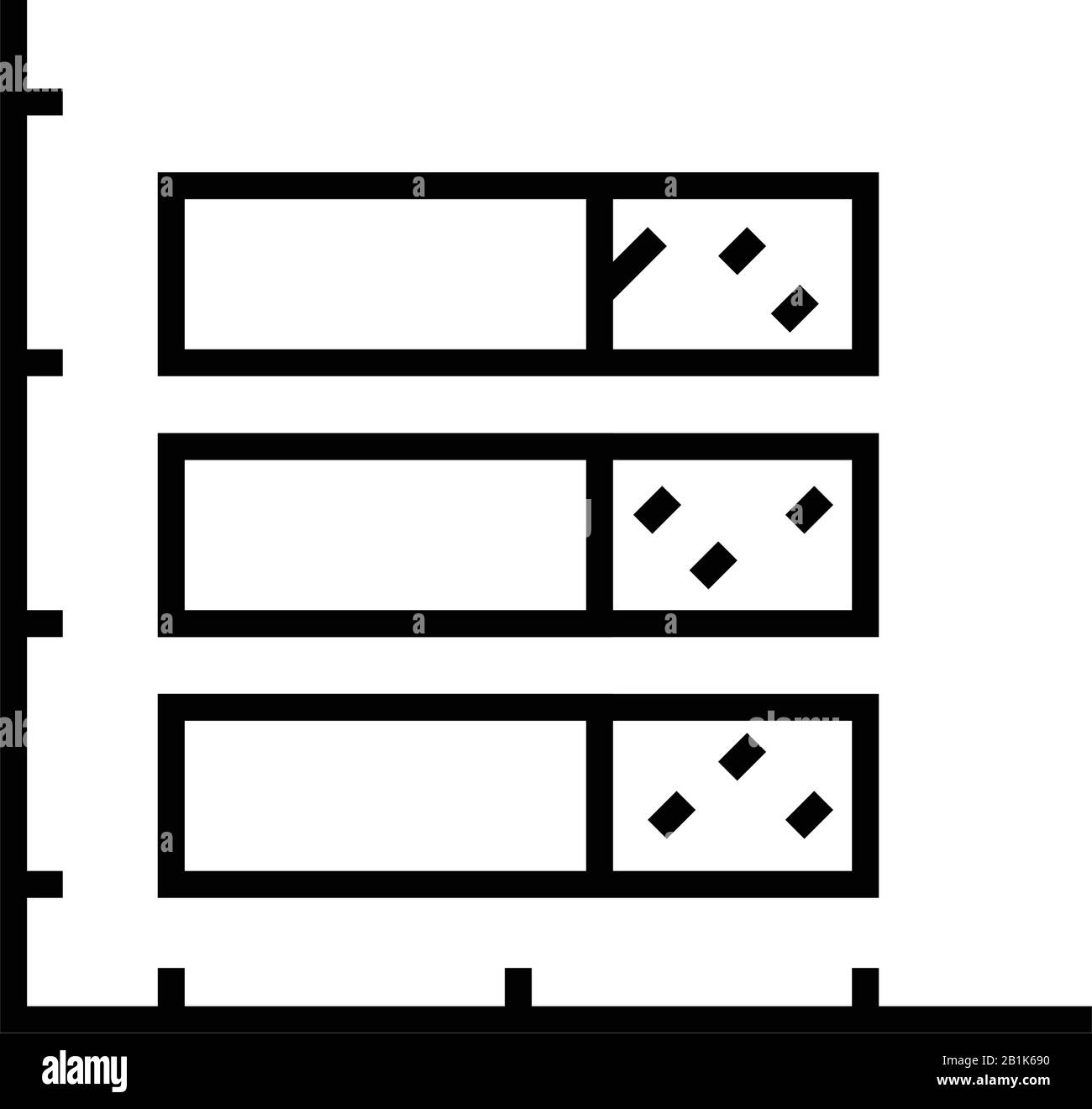 Graphic date line icon, concept sign, outline vector illustration ...