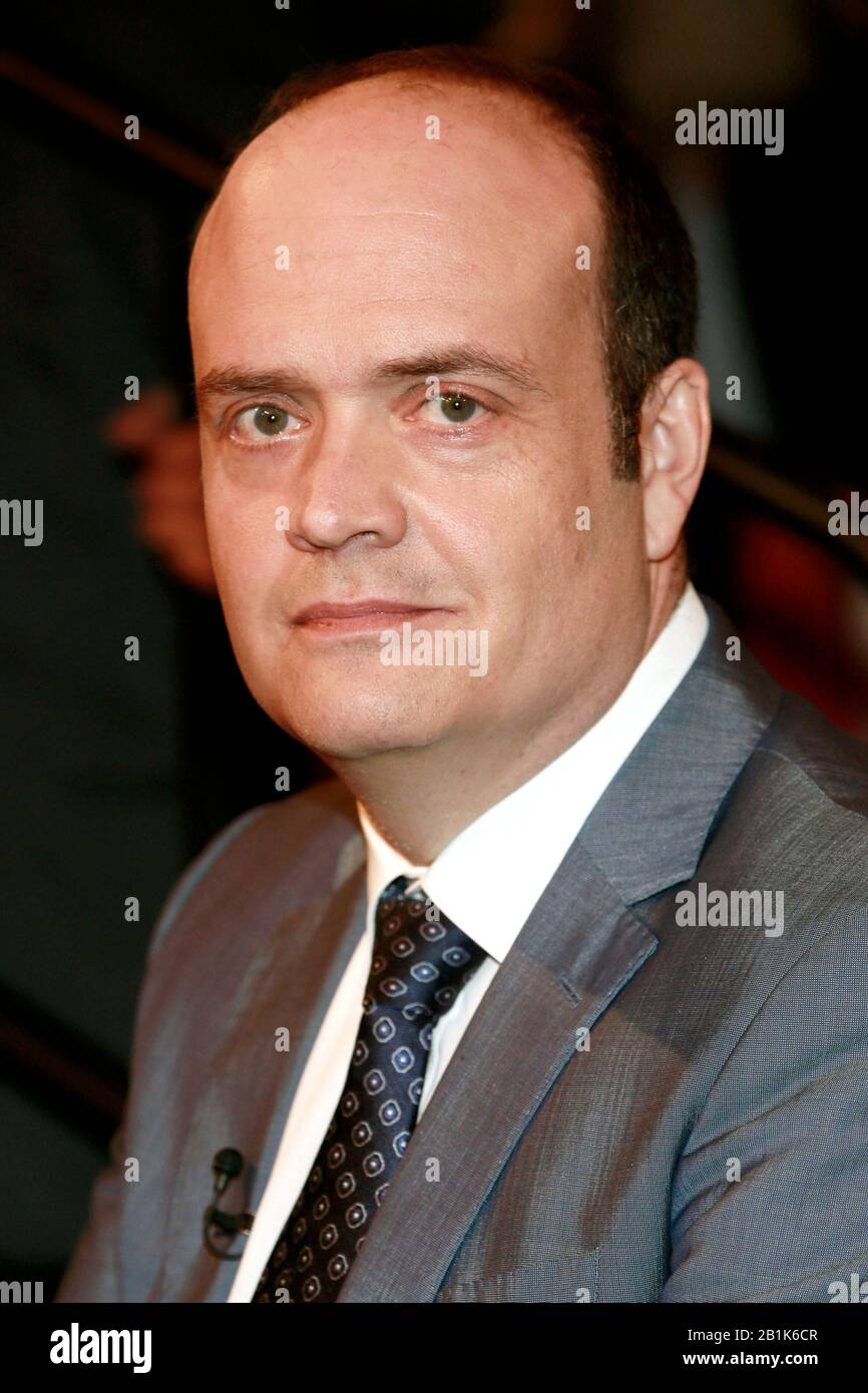 Robin Alexander during the recording of the ZDF talk show 'Markus Lanz ...