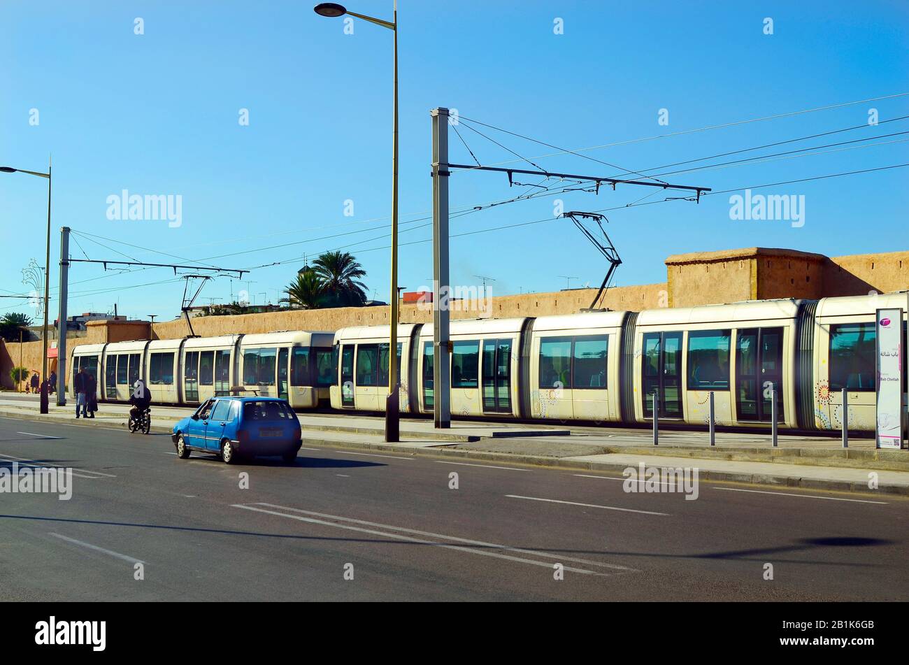 Morocco, modern public tram in Rabat Stock Photo - Alamy