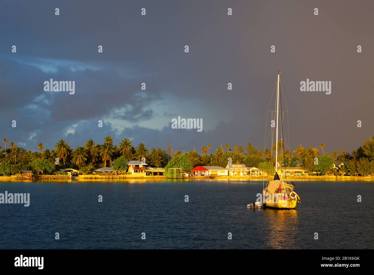 Lagoon of Rotoava, Fakarava, Tuamotu Archipel, French Polynesia Stock ...