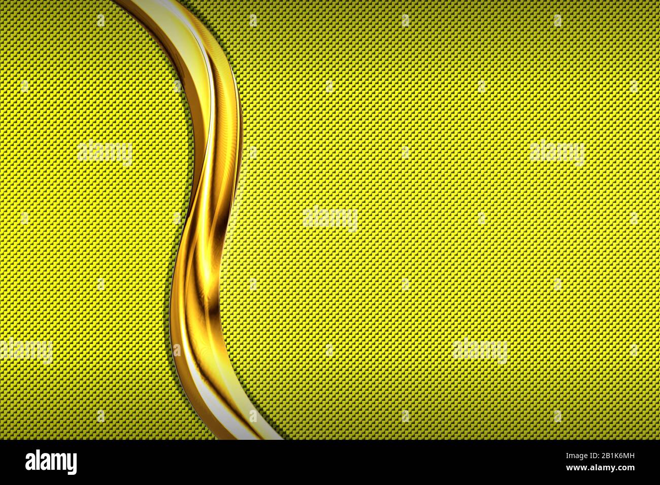 yellow carbon fiber and gold curve chromium frame. metal background and ...