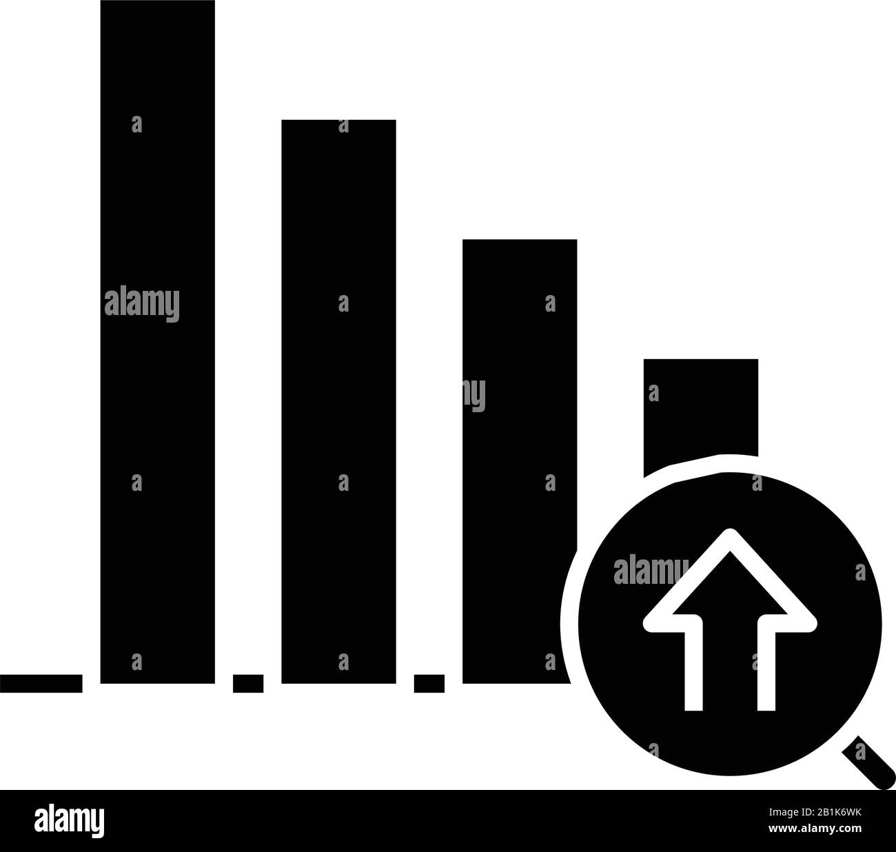 Chart diagram black icon, concept illustration, vector flat symbol ...