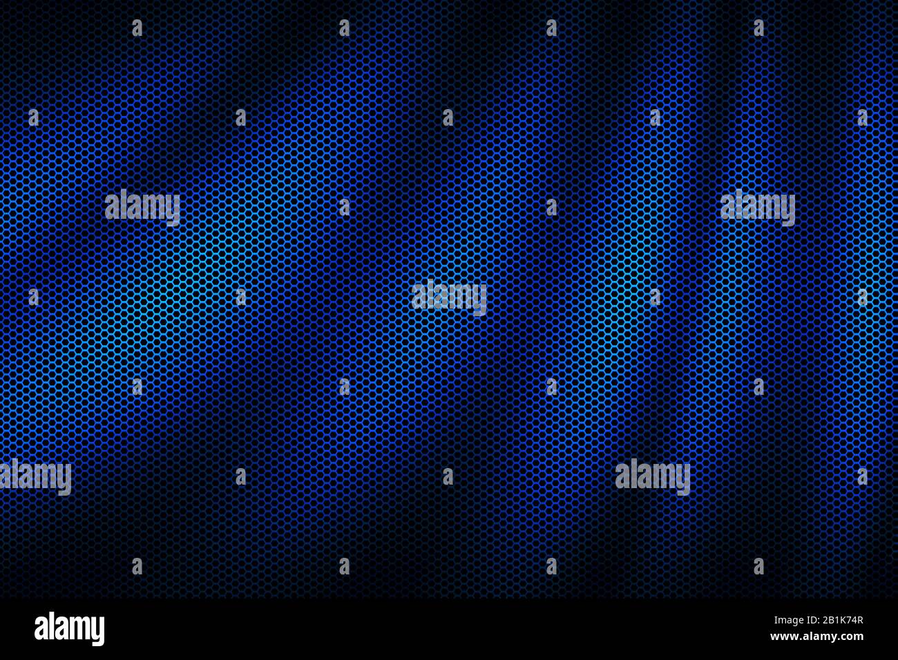 blue wave metallic mesh. metal background and texture. 3d illustration ...