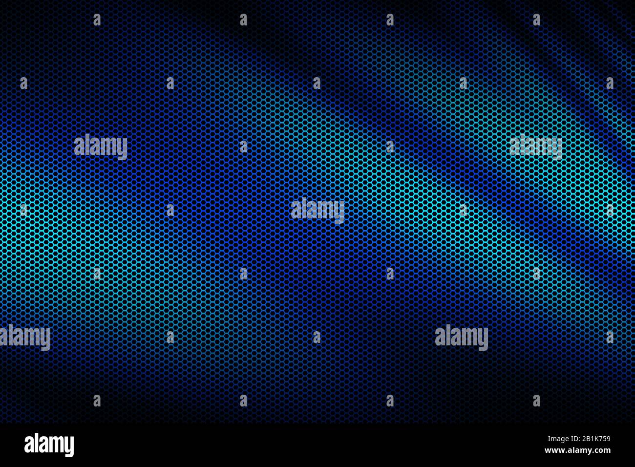 blue wave metallic mesh. metal background and texture. 3d illustration ...