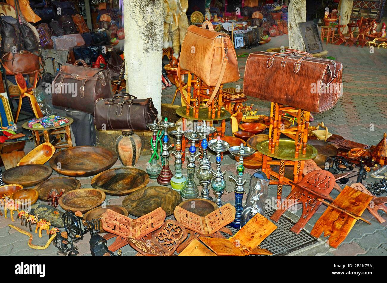 Morocco, shop with different goods in the souk of Casablanca Stock ...
