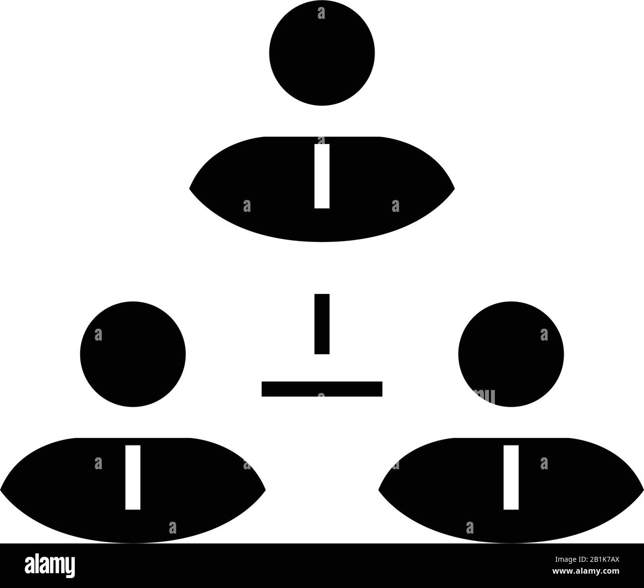 Business team black icon, concept illustration, vector flat symbol ...